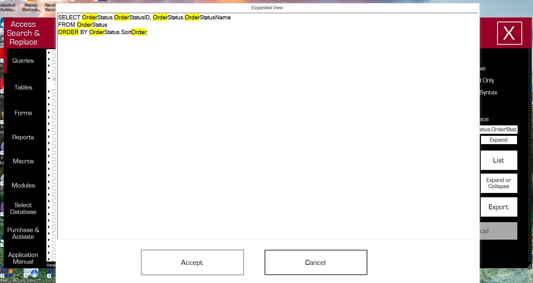 Access Search & Replace - Access Tool Box