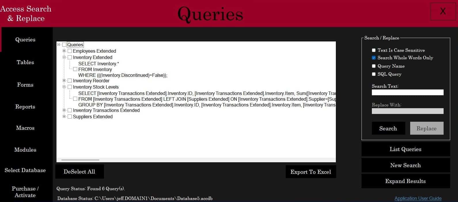 Access Search And Replace Access Tool Box
